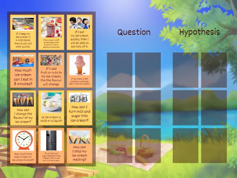 Question and Hypothesis Review - Group sort