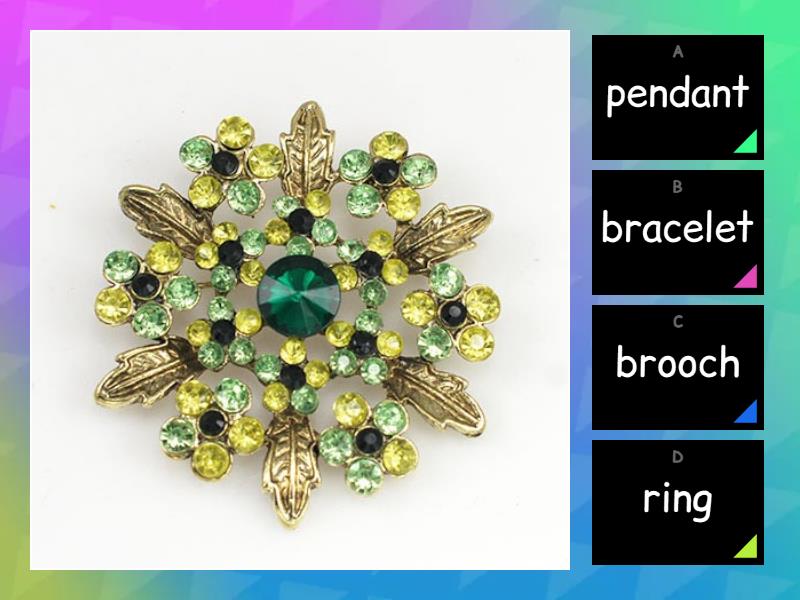 Jewellery and ornaments - Quiz