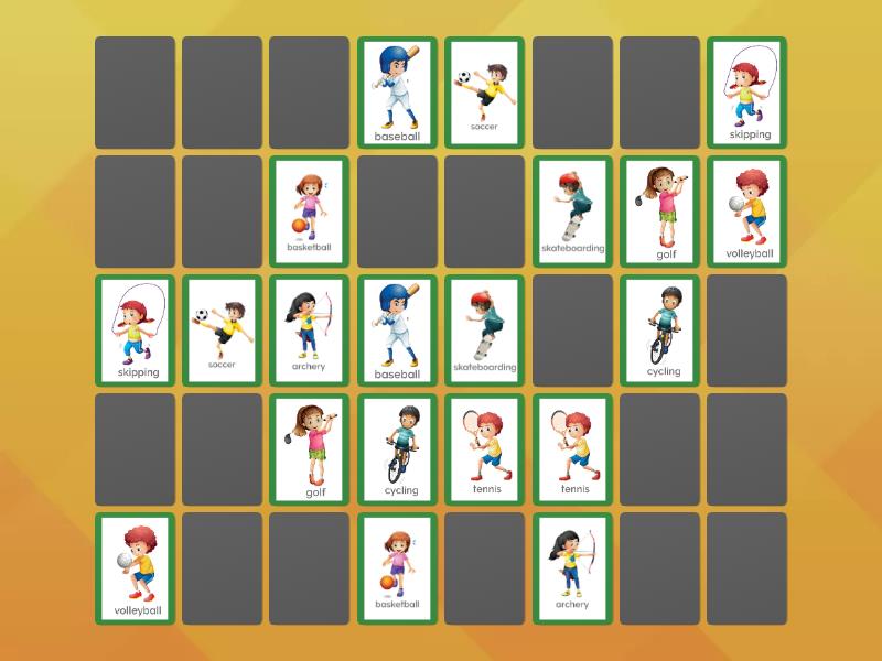Memory Sport - Matching pairs