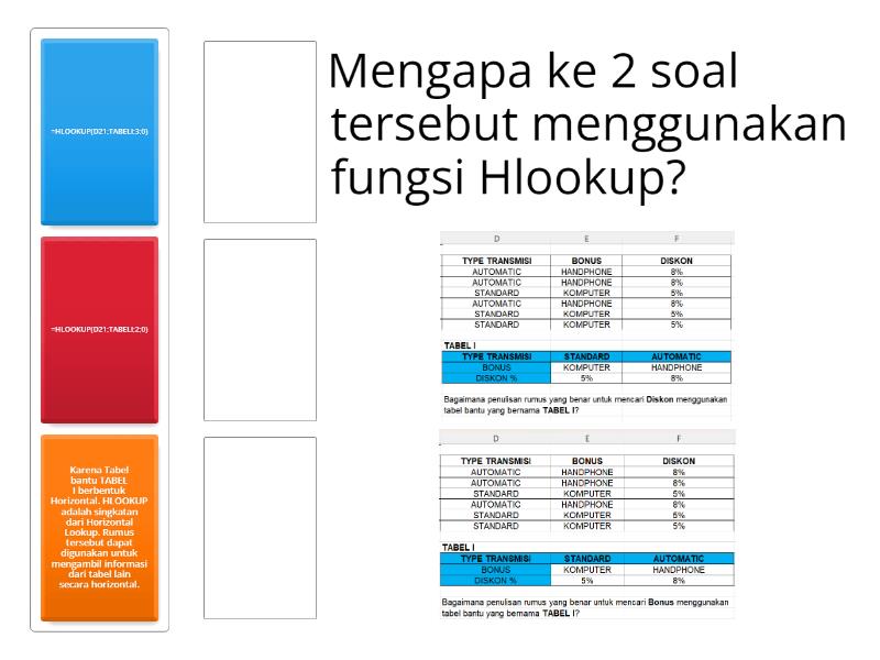 Pop Up Quiz 28 - Match up