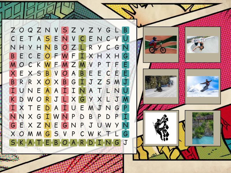 SM 6. Unit 4. Extreme sports - Wordsearch