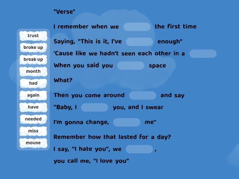 #We Are Never Ever Getting Back Together - Taylor Swift - Complete the ...