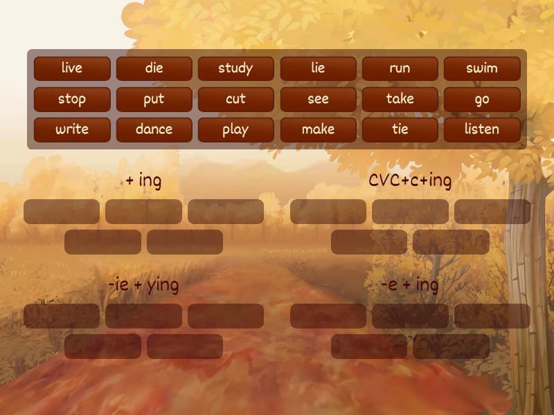 Part1.2 -ing spelling - Group sort
