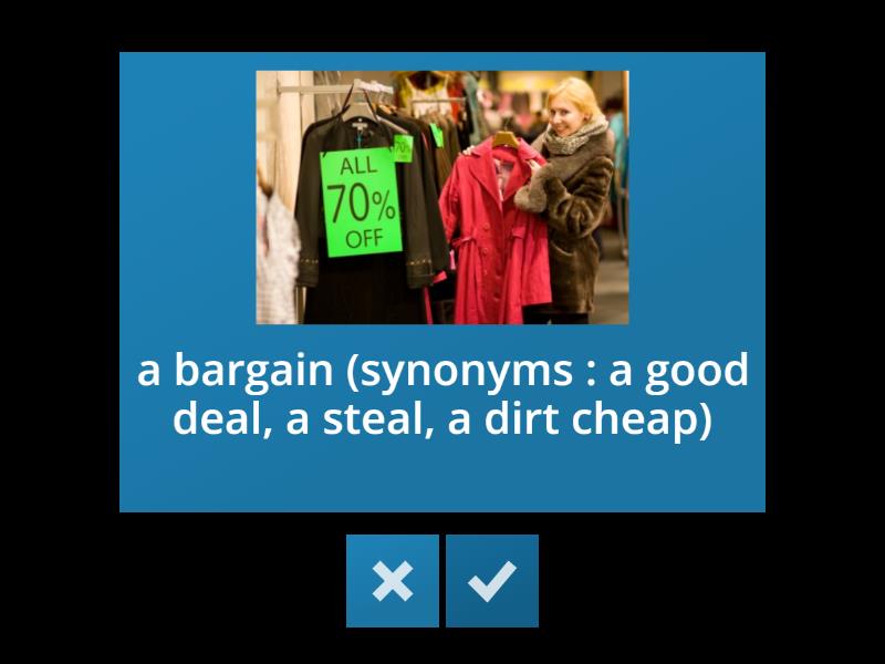 shopping vocabulary - Flash cards