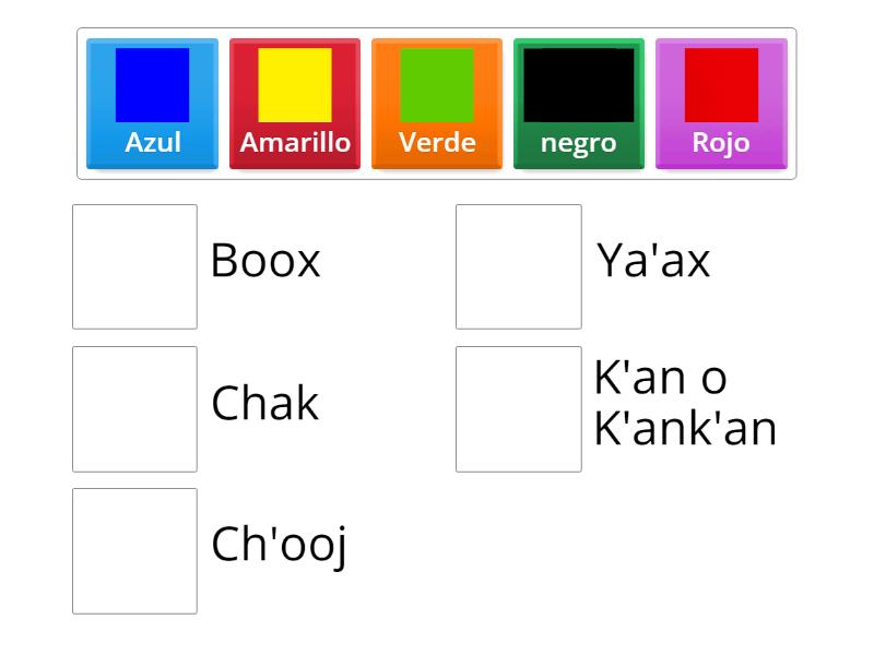 Colores en maya - Match up