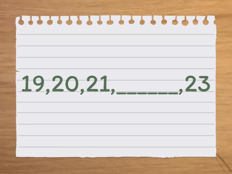 MISSING NUMBER - Flash cards