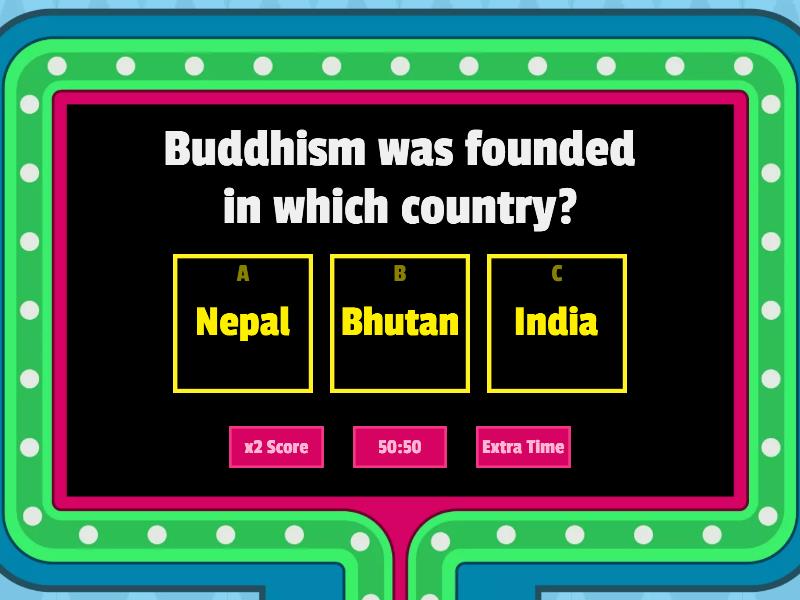 Buddhism - Gameshow quiz