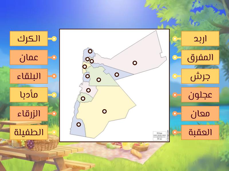 Jordan - Labelled diagram