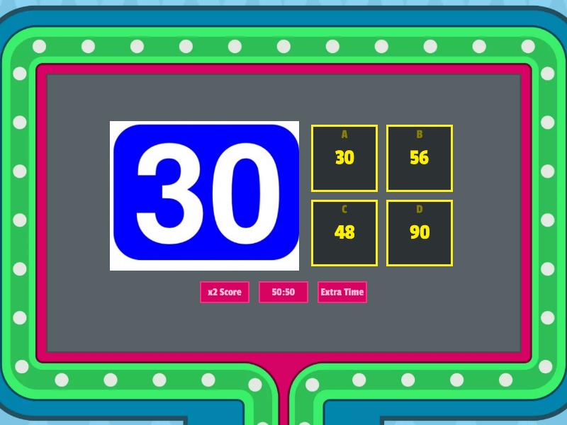 Numbers - Gameshow quiz
