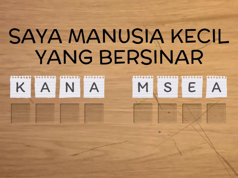 PERIBAHASA DAN SIMPULAN BAHASA - คำสลับอักษร