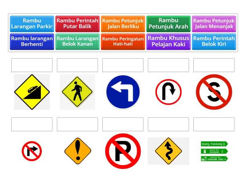Kuis Rambu Lalu Lintas - Match up