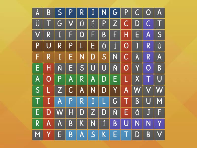 Easter Word Search - Sopa de letras