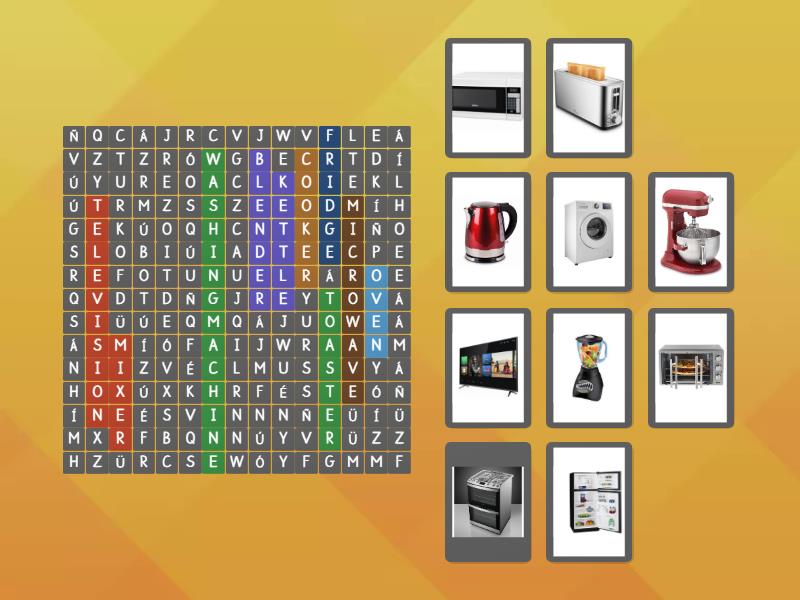 HOUSEHOLD APPLIANCE - Wordsearch