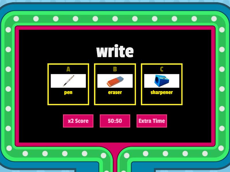 201-CLASSROOM OBJECTS USES - Gameshow quiz