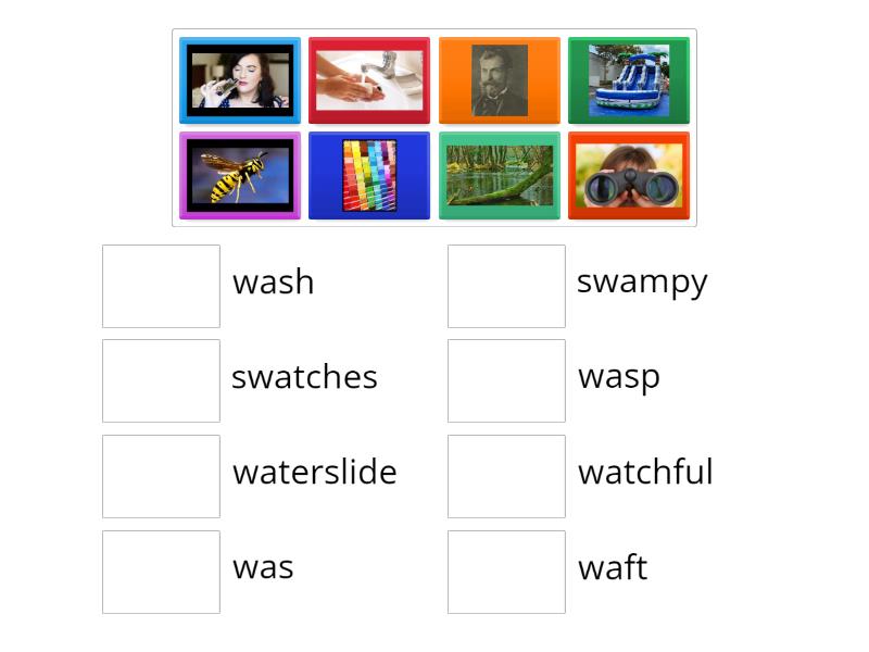 Spelling "wa__" words - Match up