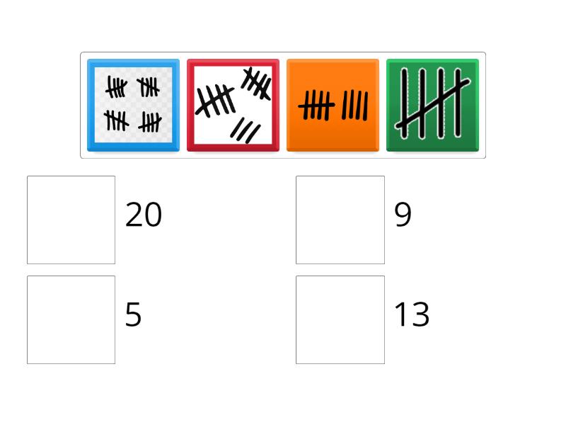 Count Tally marks - Match up