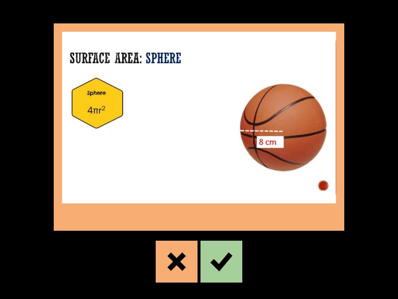 SURFACE AREA: Sphere - Flash cards