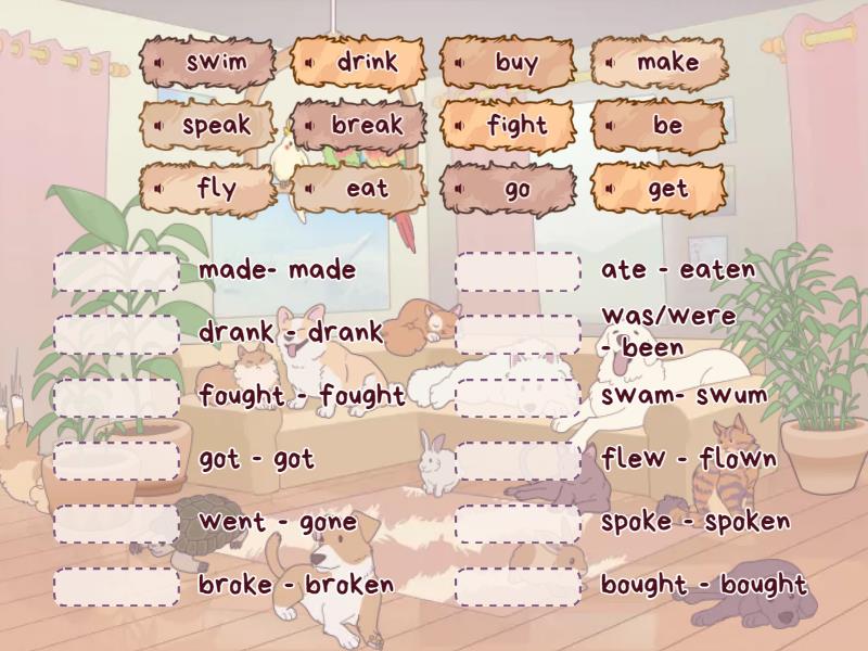 4 lvl Unit 7 Lesson 3 Irregular verbs - Match up