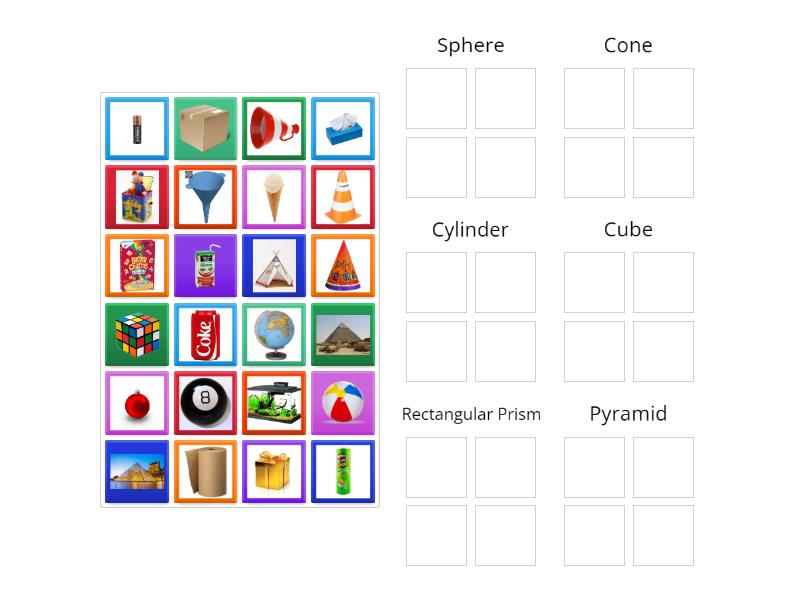 3D Shapes: Sorting Activity - Group sort