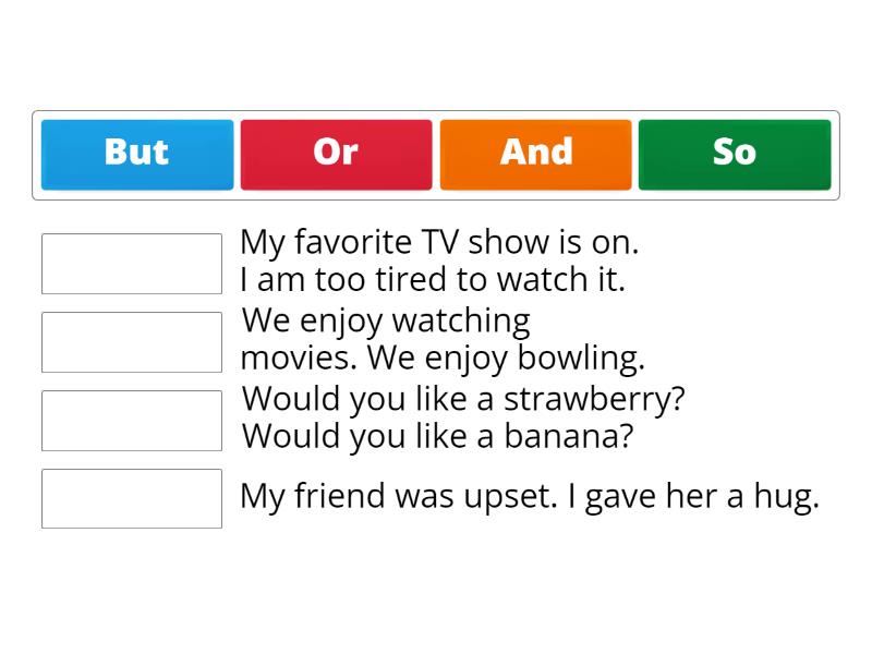 Coordinating Conjunctions - Match up