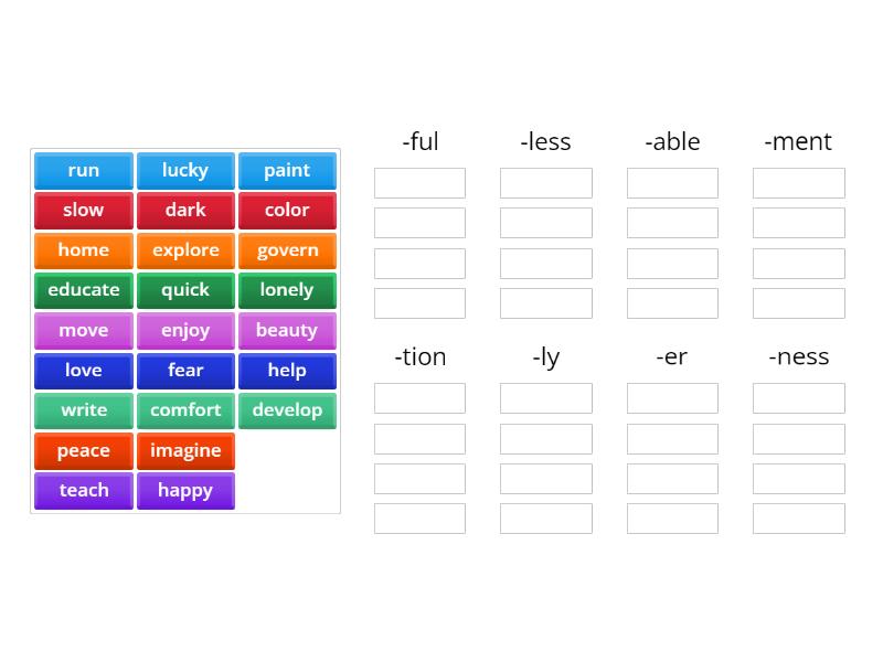 Suffixes - Group sort