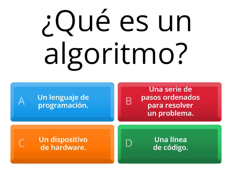 Algoritmos y programación. - Quiz