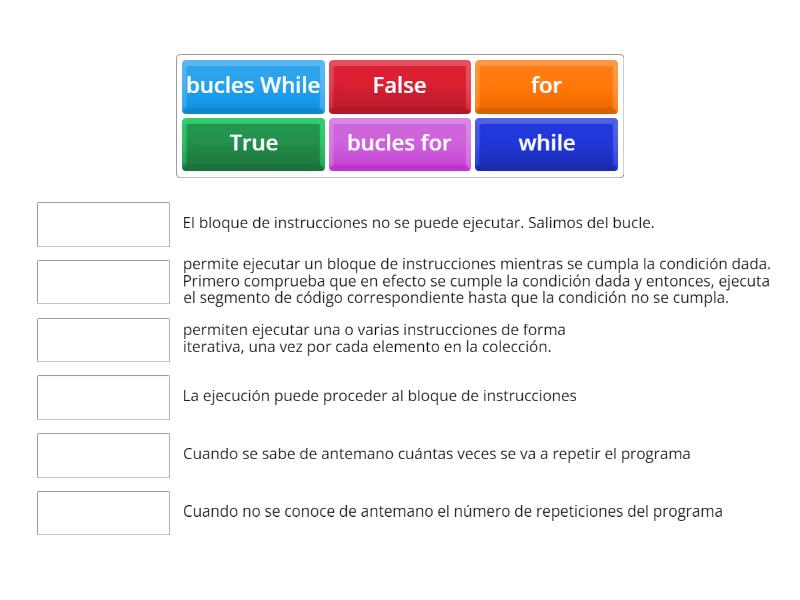 Python y sus ciclos - Une las parejas