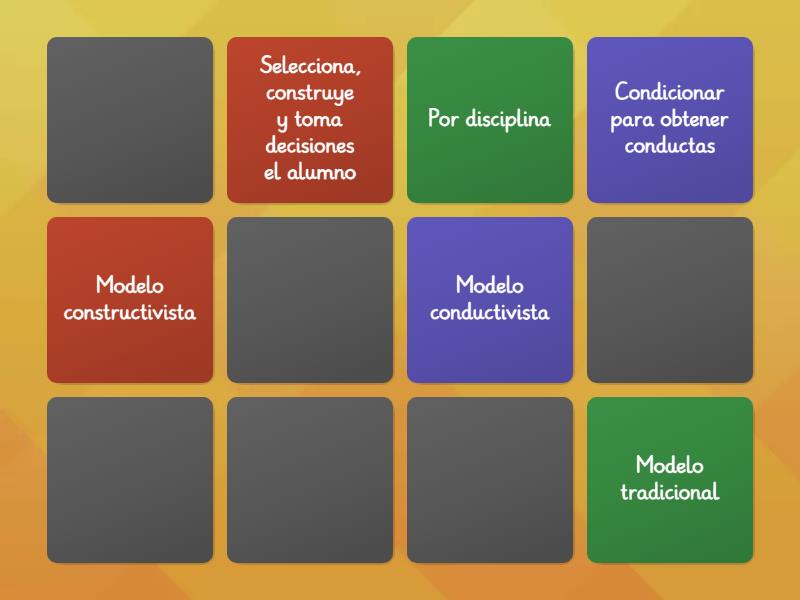 Tipos de modelos educativos - Matching pairs