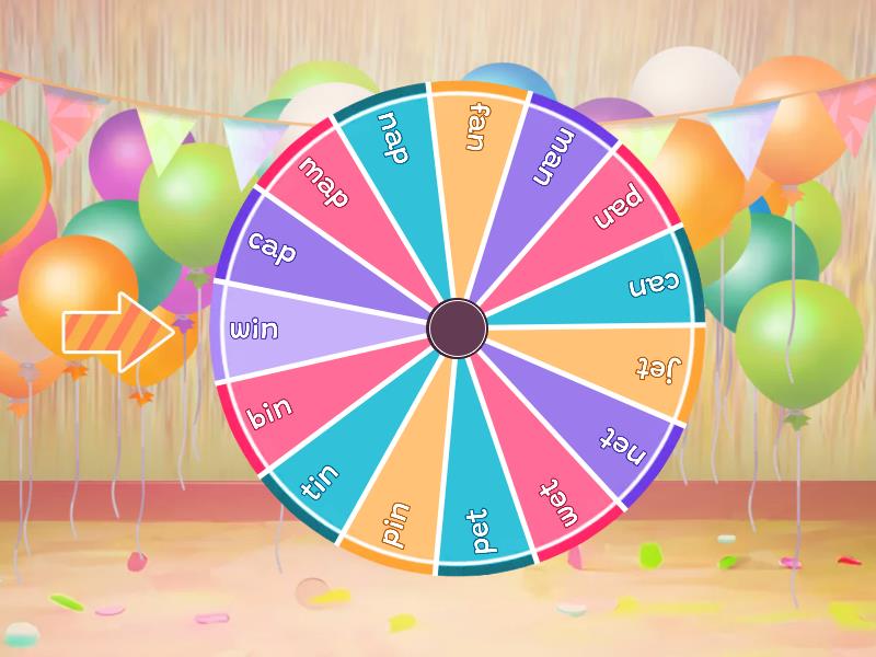 Short vowels - Spin the wheel