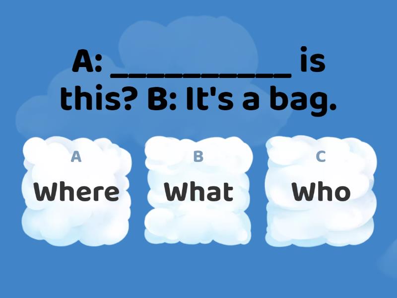 Present Simple: question words. - Quiz