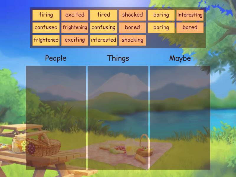 BE5 Unit 5 -ing vs. -ed adjectives () - Categorize