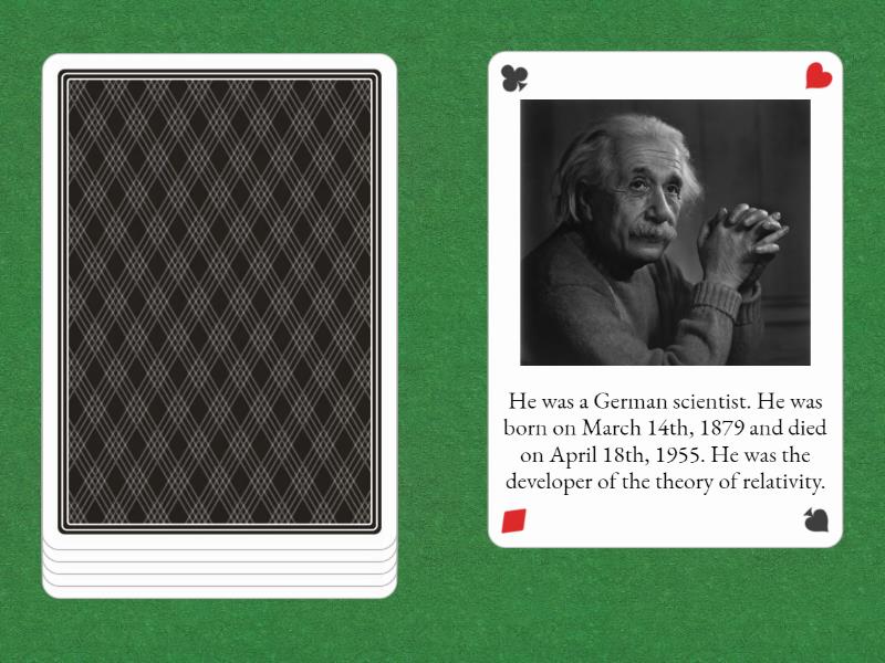 Famous people biographies - Speaking cards