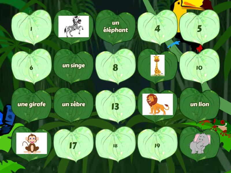 Je peux compter - le zoo - Matching pairs