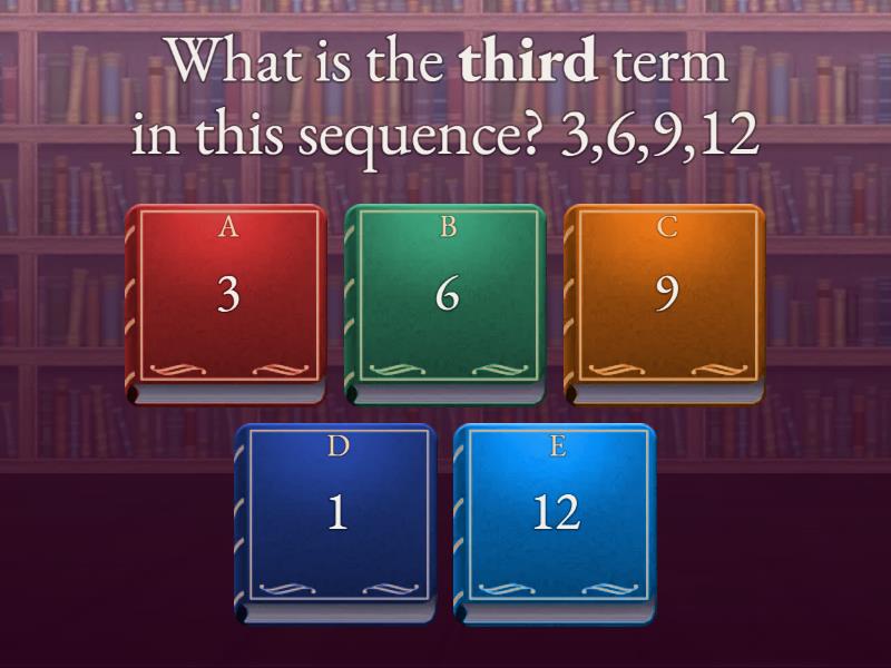 FHS Simple sequences: rules in words, predicting the next term - Quiz