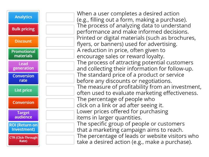 Marketing campaigns - Match up