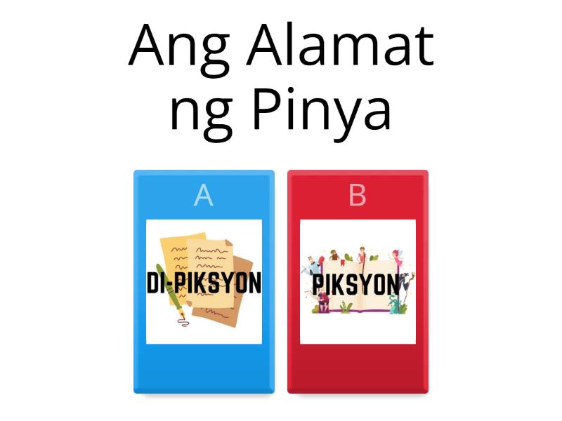 Piliin kung ang mga sumusunod na akda at pangungusap ay piksyon o di ...