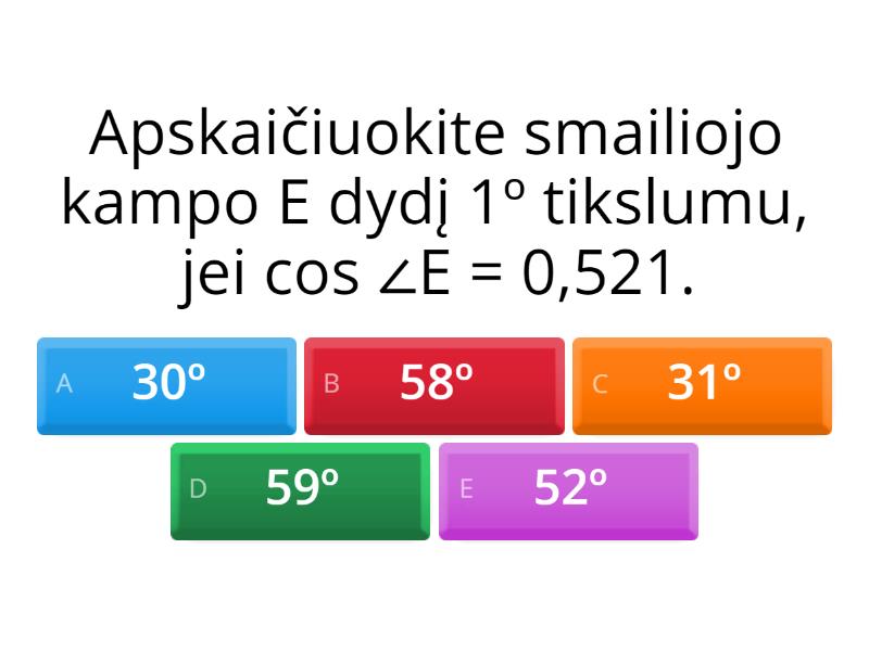 Trigonometrijos įvadas - status trikampio smailiojo kampo sinusas ...