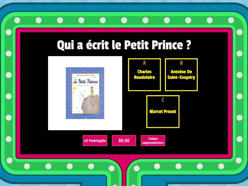 Le Petit Prince fle 1 - Gameshow quiz