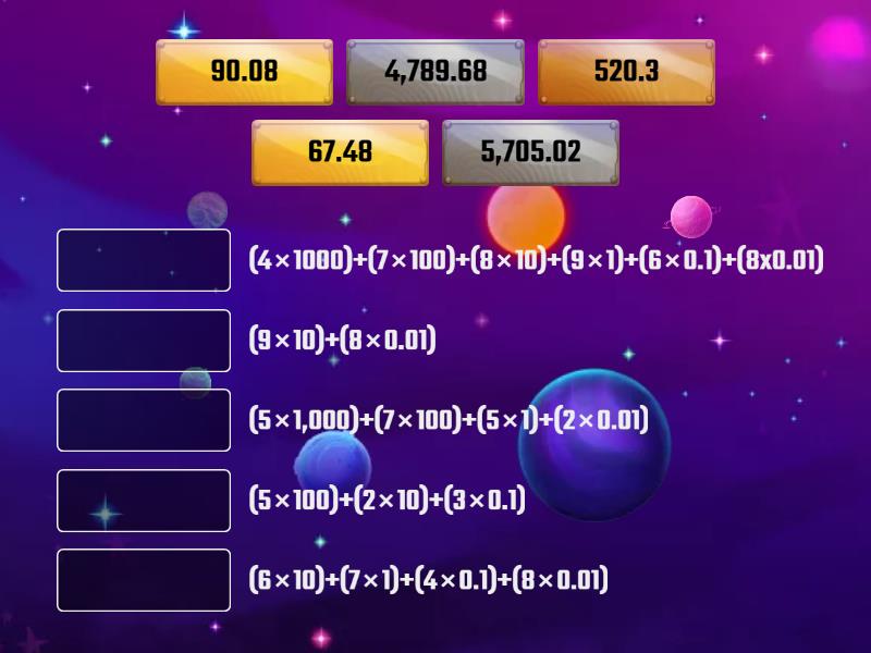 Expanded Notation Matching Game - Match up