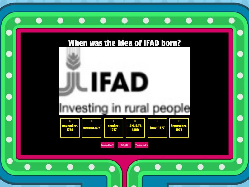 International Found of Agriculture development - Gameshow quiz