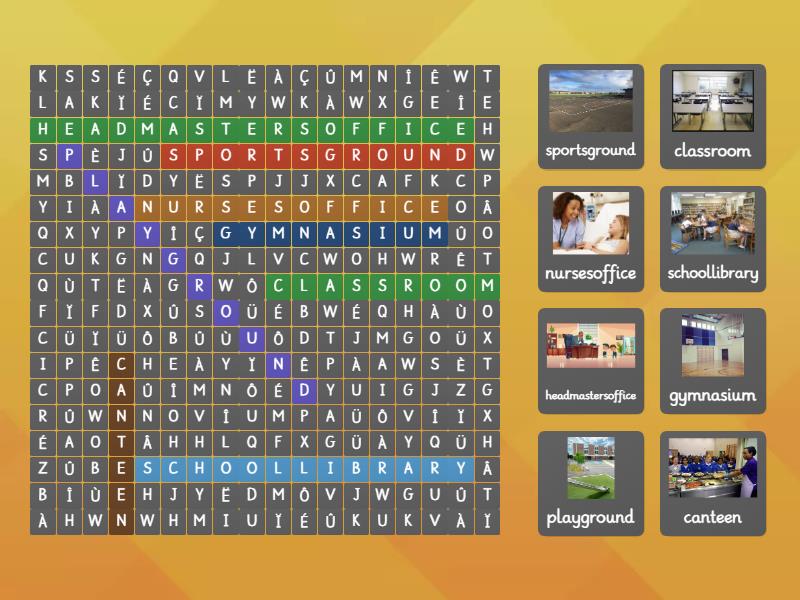 school places - Wordsearch