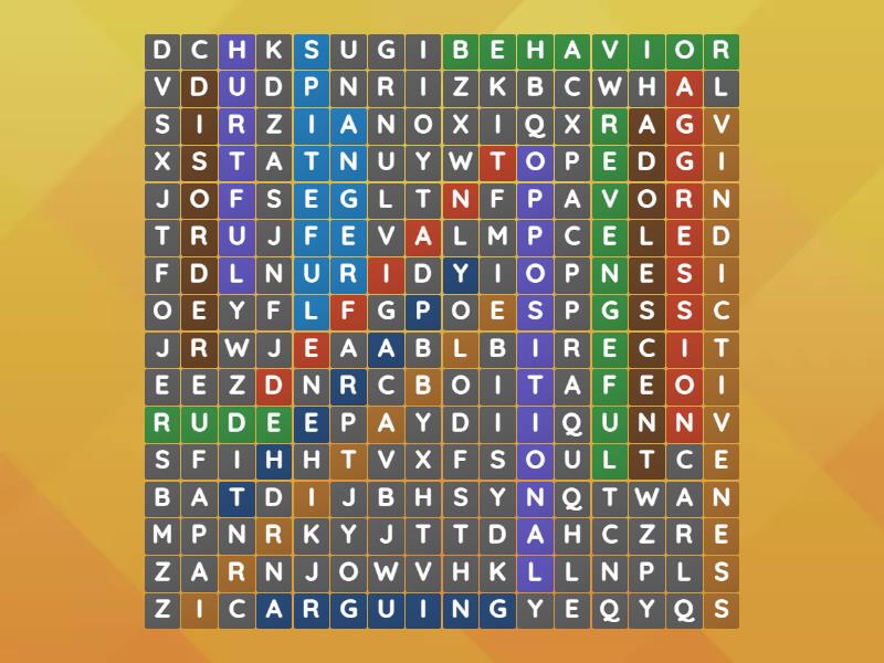 Obsessive Defiant Disorder Symptoms and Traits - Sopa de letras