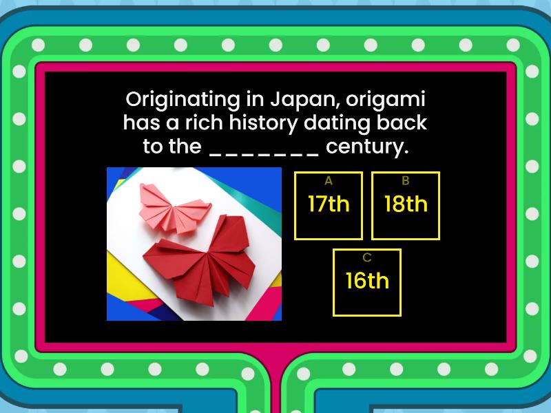 Origami Fun facts - Gameshow quiz