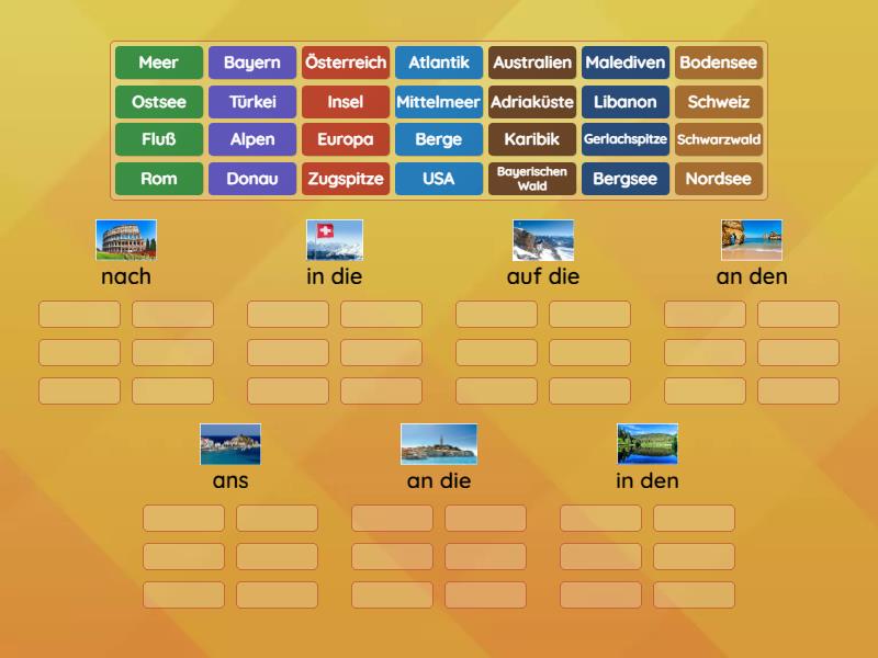 Wohin in den Urlaub? - Group sort