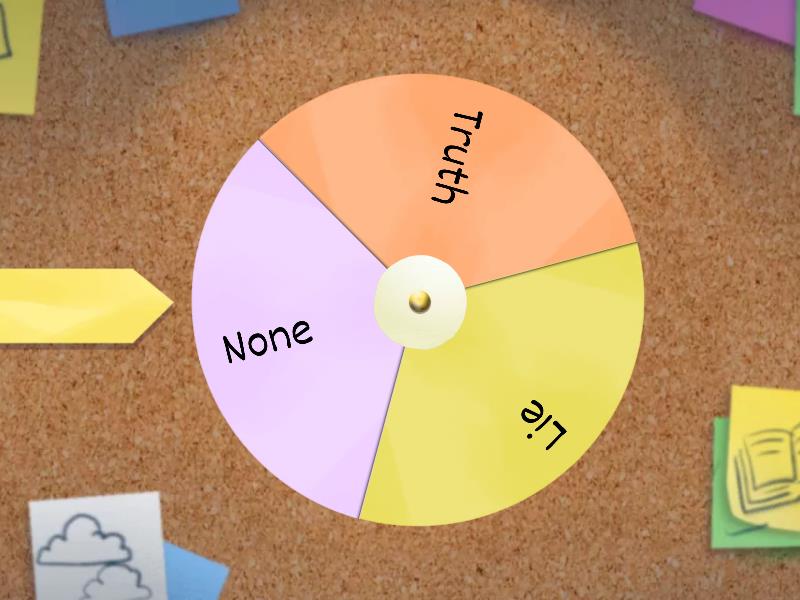 Wheel chosen Truth or lie - Spin the wheel