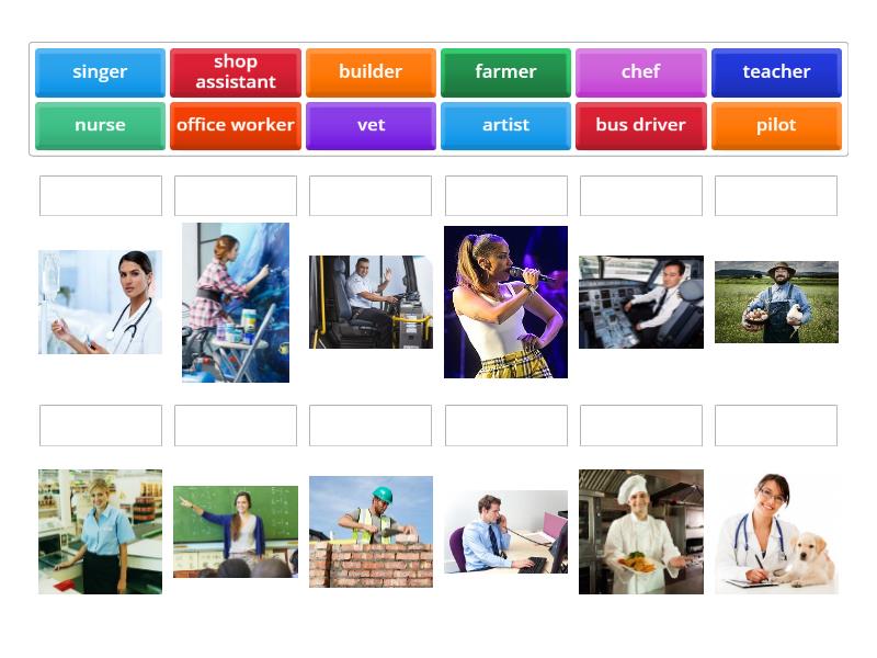 Go Getter 2 Unit 6.1 Jobs Flashcards Match - Match up