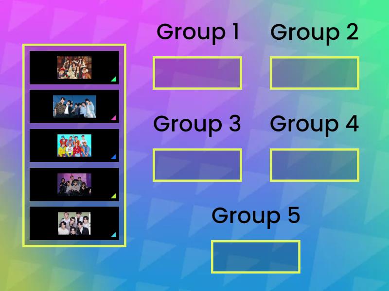 grupos de k-pop - Group sort
