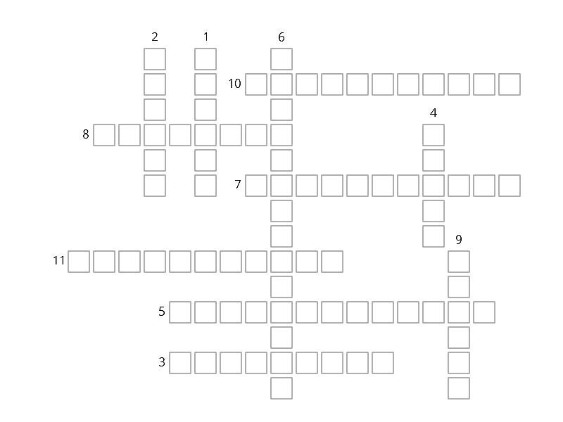 U12 personality and skills for job interview - Crossword