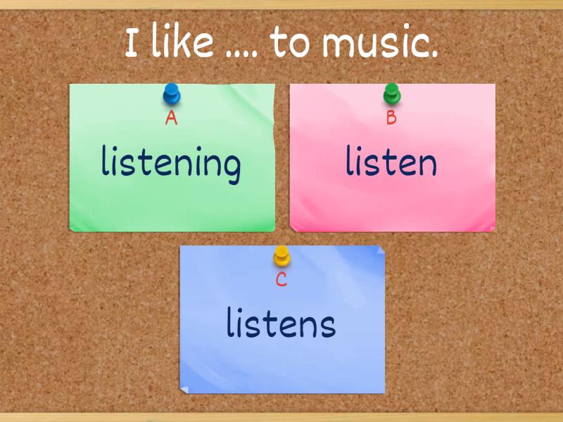 A1 present simple Like + verb-ing - Вікторина