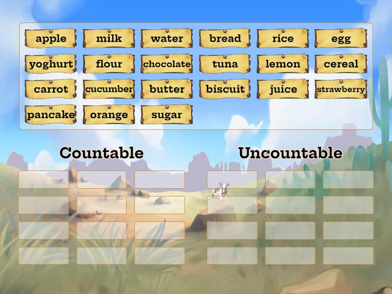 GG3 Unit 0.5 Countable/Uncountable - Group sort